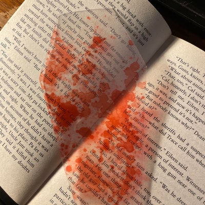 Blood Splatter Coffin Clear Bookmark Goth Gothic Halloween Horror ...