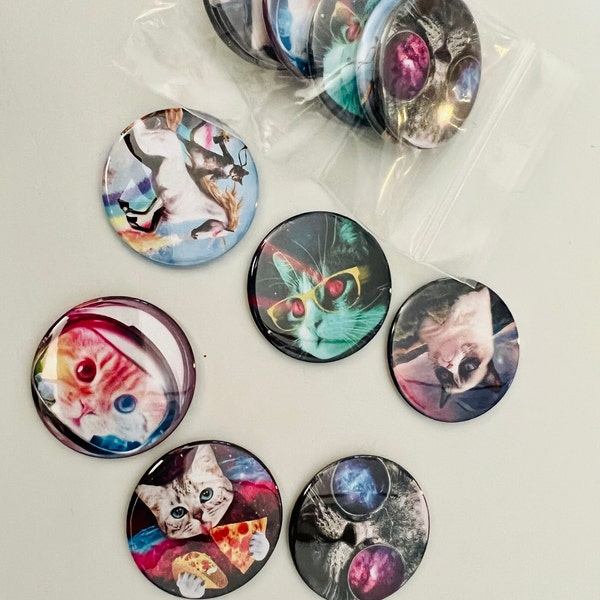 Pink and Black CAT MAGNETS | Cute Locker Magnets for Girls ...