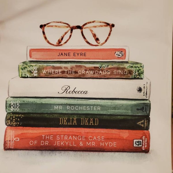 Custom Book Art, Favorite Books Collection No. 1, Customizable Library ...