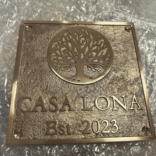 Cast Brass Custom Signs & Plaques - Custom Language Plaques - Custom ...