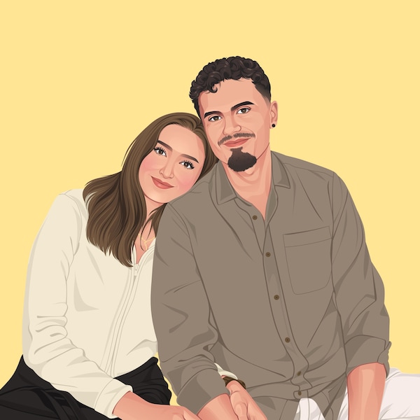 Custom Portrait, Cartoon Portrait, Custom Illustration, Personalized ...