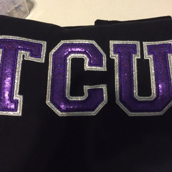 Double Applique Varsity (style 2) Machine Embroidery Font Monogram ...