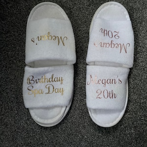 60 and Fabulous Birthday Girl Spa Day Slippers | Etsy