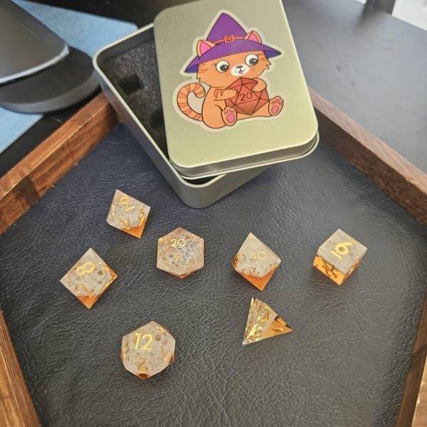 Panda-monium Dice Box and Panda Dice Set, 7 Polyhedral Dice for Tabletop Roleplaying Games, Dnd ...