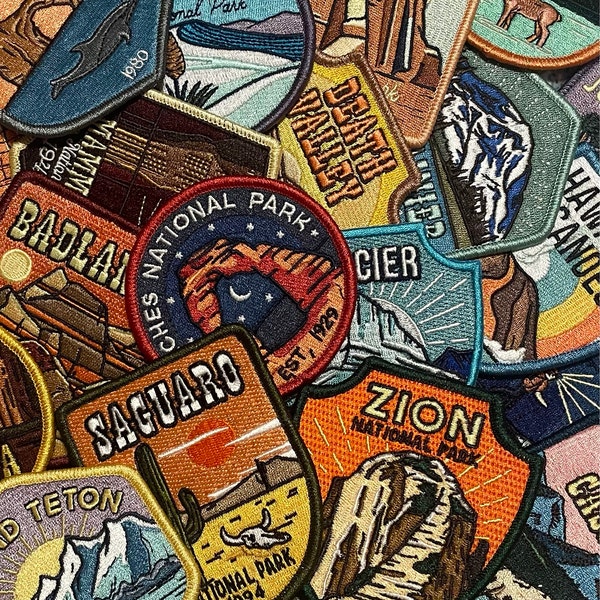 Embroidered National Park Patches, Iron-on Applique - Etsy