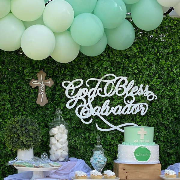 Custom God Bless Name Sign / God Bless Sign / Custom Name Sign / Custom ...