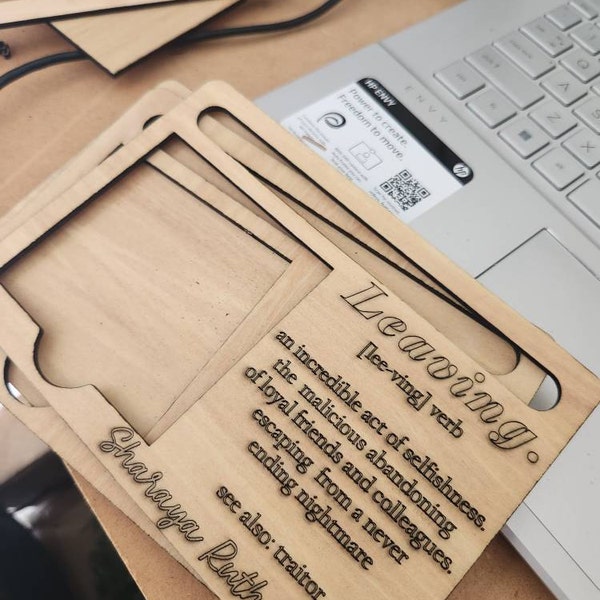 Laser Cut Sticky Note Holder With Storage | Digital SVG File | Laser ...