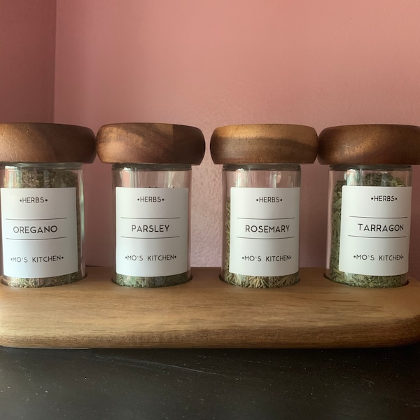 Modern Bespoke Labels | Pantry Food Kitchen Organisation | Kitchen Jars ...