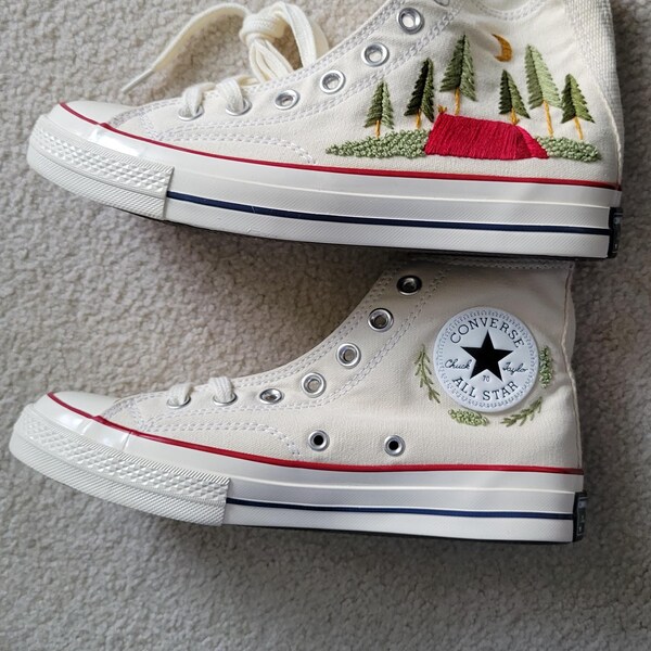 Custom Embroidered Converse High Tops/ Custom Converse Chuck Taylor ...