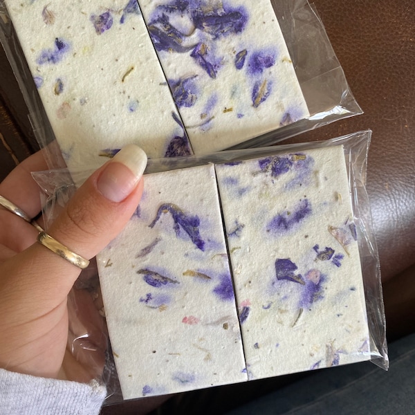 Bulk Set of 96 Handmade Seed Paper With Petals and Wildflower Seeds - 3 ...