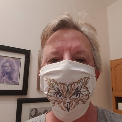 DIGITAL: Abstract Owl Head Sketch 4 Sizes Embroidery Design for Machine ...