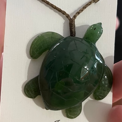 Jade Turtle Pendant, Canadian Nephrite Jade available in 2 Sizes - Etsy