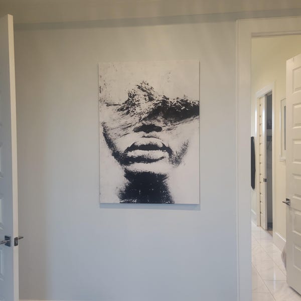 Abstract Face Art Canvas, Woman Wall Art Living Room Decor, Abstract ...