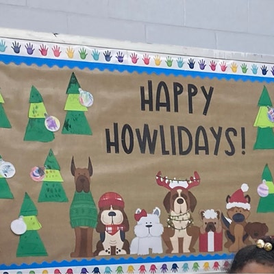 Christmas Pups Christmas December Bulletin Board Kit - Etsy