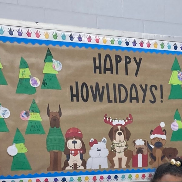 Christmas Pups - Christmas - December Bulletin Board Kit - Etsy