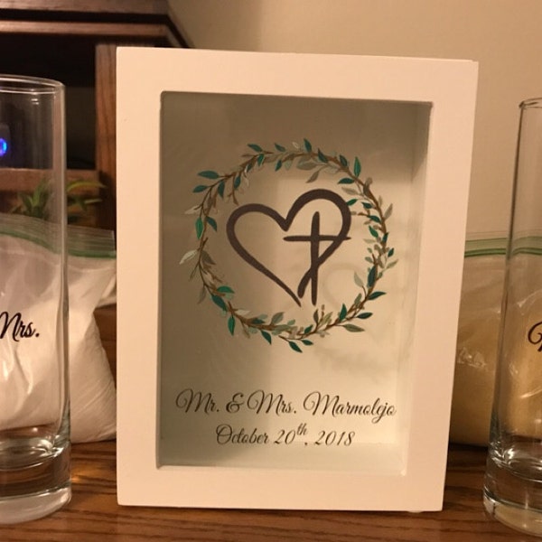 Sand Ceremony Set, Unity Sand Ceremony Set Shadow Box, Unity Candle ...