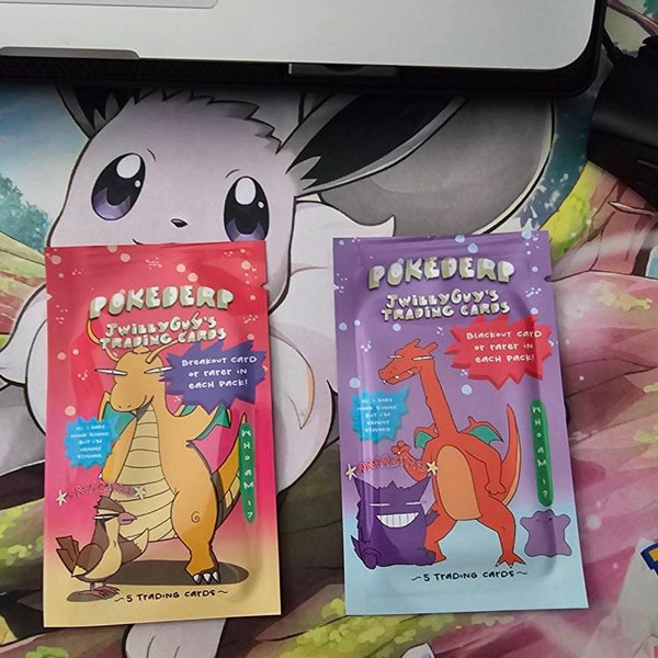 POKEDERP Pack SET 1 | Derpy Funny Parody Pokémon Card Pack - Etsy