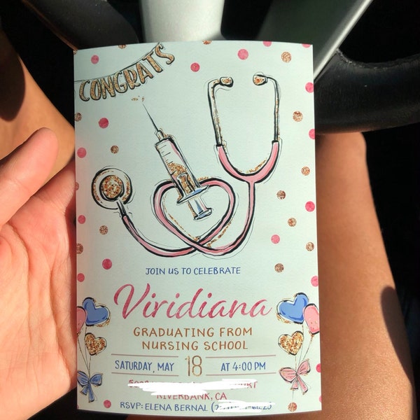 Nurse Graduation Invitation, Nurse Graduation Invitations, Nursing ...