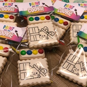 Paint Your Own Cookie Printable Bag Toppers Set of 3 Plus Tag for PYO ...