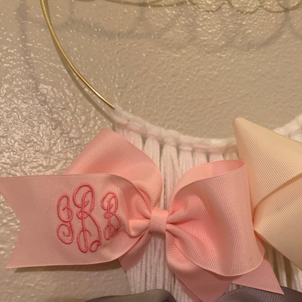 Personalized Hair Bows, Monogrammed Hair Bow, Southern Fancy Script ...