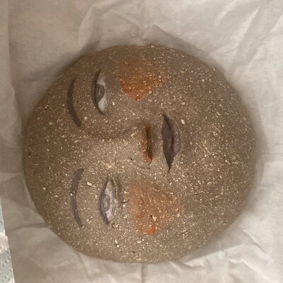 Full Moon With a Cute Face, Handmade Ceramics, Wall Decor, Lunar Accent ...