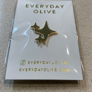 Sparkle Enamel Lapel Pin // Gold / Sparkle Emoji / Stars / - Etsy