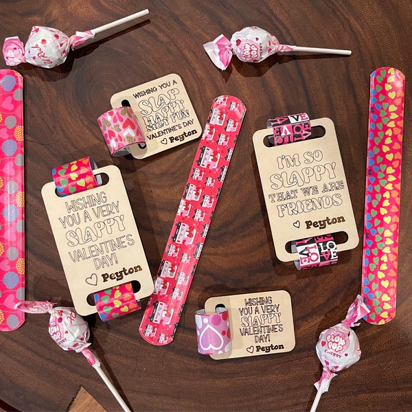 Slap Bracelet Valentine's Day SVG - Laser Ready Valentine - Wood ...