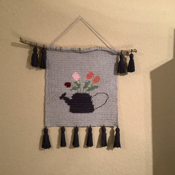 Spring Wall Hanging | Crochet Wall Hanging Pattern, Spring Wall Hanging ...