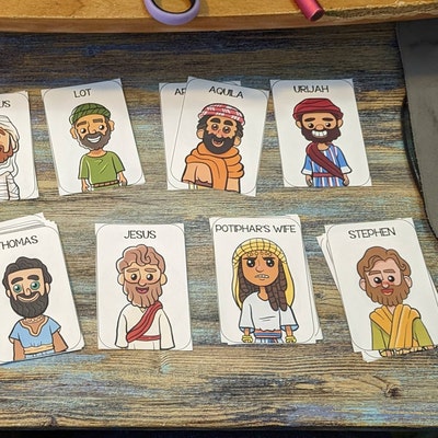 JW KIDS Bible Character Quiz Cards - Etsy