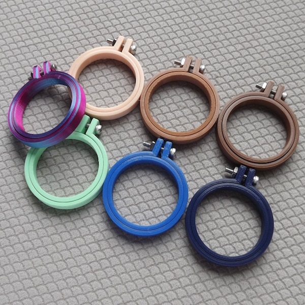 Mini Embroidery Hoop 40mm Yellow 3D Printed - Etsy