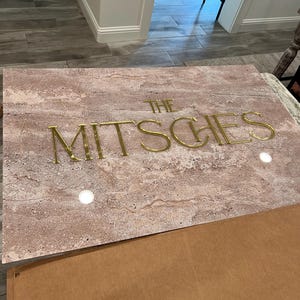 3D Marble Stone Table Numbers Wedding Unique Signage Custom Layered ...