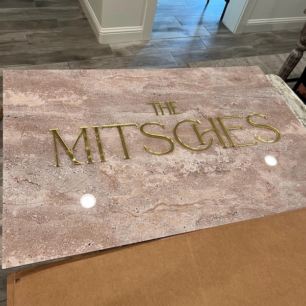 Acrylic Stone Signature Drinks Sign Layered Menu Wedding Menu Table ...