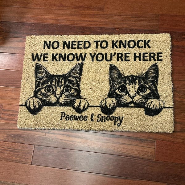 Hope You Like Cats, Cats Peekaboo, Hope You Like Cats Doormat, Welcome ...