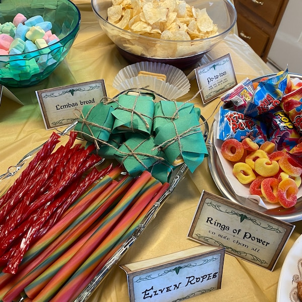 Fantasy Editable and Printable Food Tents, INSTANT DOWNLOAD Hobbitcore ...