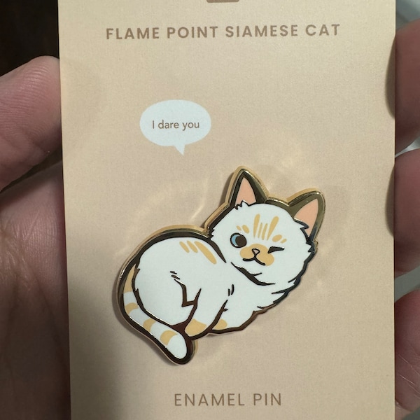Enamel Pin - Flame Point Siamese Cat - Etsy