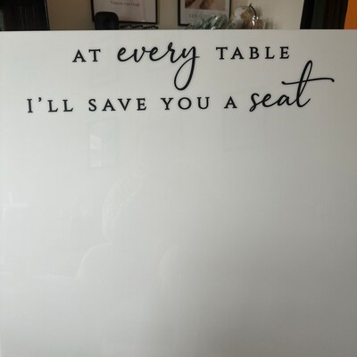 And at Every Table I'll Save You A Seat Vinyl Decal - Etsy