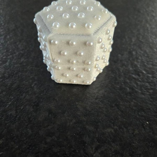 Single Slot Pearl Ring Box, Wedding Ring Box, Velvet Ring Box ...