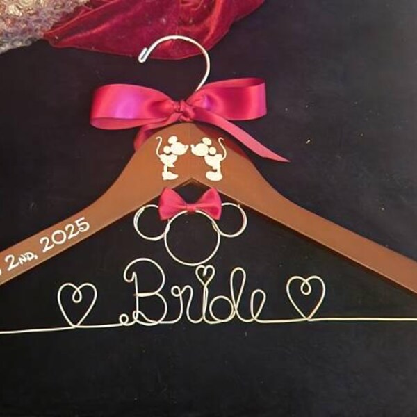 Disney Wedding, Mickey Mouse Hanger,personalized Wedding Hanger,disney ...