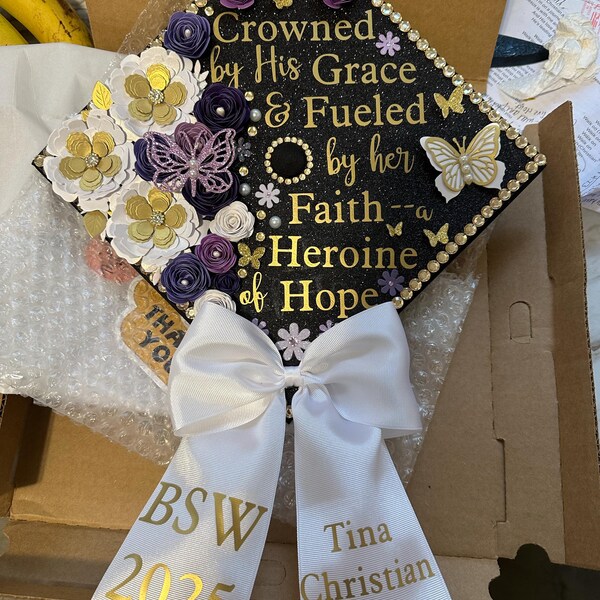 Custom Graduation Cap Topper Personalized Grad Cap - Senior Class of ...