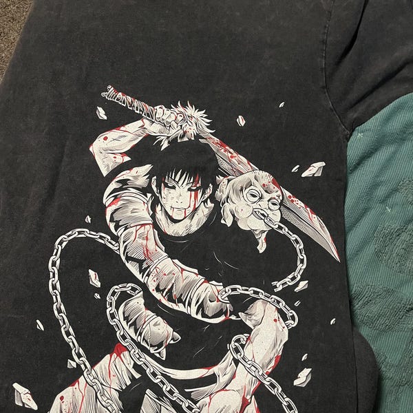 Anime Graphic T-shirt With Jujutsu Kaisen Screen Print (choso) - Anime ...