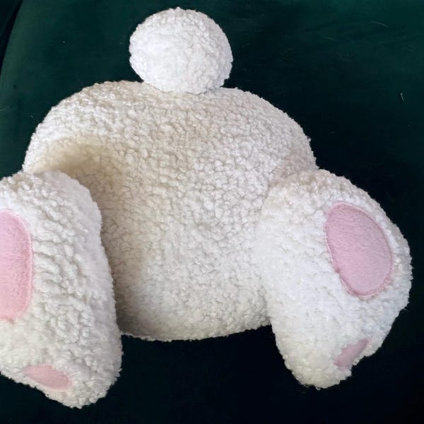 Sherpa Easter Decor Pillow Bunny Butt Rabbit With Tail , Easter Pillow ...