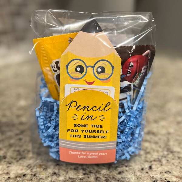 Pencil Gift Card Holder Printable, Teacher Gift, Teacher Appreciation ...