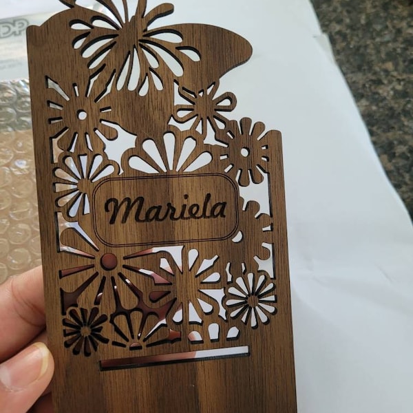 Custom Phone Stand With Artistic Butterfly, Dragonfly, or Heart - Etsy