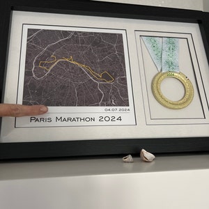 Any Marathon Running Map, Photo & Medal Display Frame : Gift for ...