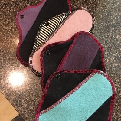 Luna Rags/ Hemp and Organic Cotton Moon Pads/mini and Maxi Menstrual ...