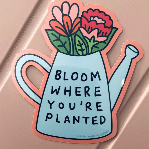 Bloom Vinyl Sticker-bloom Where You're Planted Motivational Sticker ...