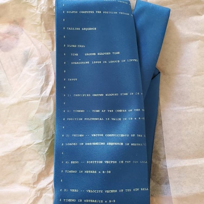 Apollo 11 Code Necktie. NASA Astronaut Source Code Tie. to the Moon ...