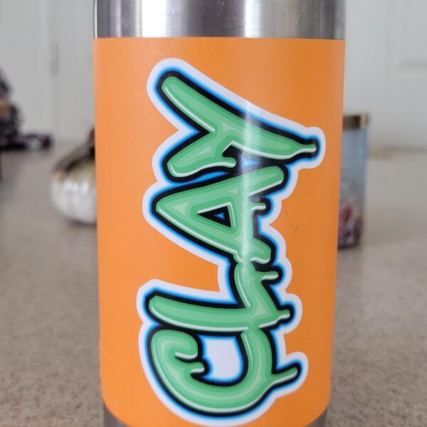 Personalized Graffiti Name Decals Waterproof Stickers for Laptop or ...