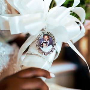 SALE Memorial Bouquet Charm Double-sided Oval Personalized With Photo ...