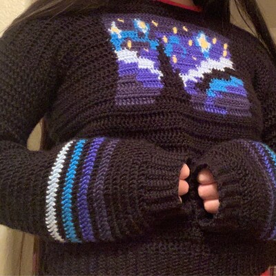 Starry Night Sweater Crochet Pattern - Etsy